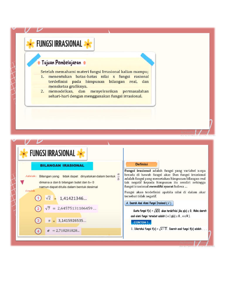 Irrational Function | PDF