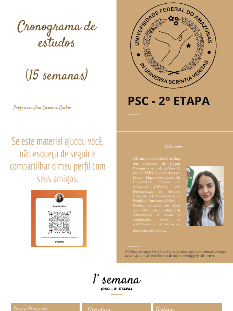 Cronograma - PSC 2° Etapa 2024 | PDF | Brasil | Química