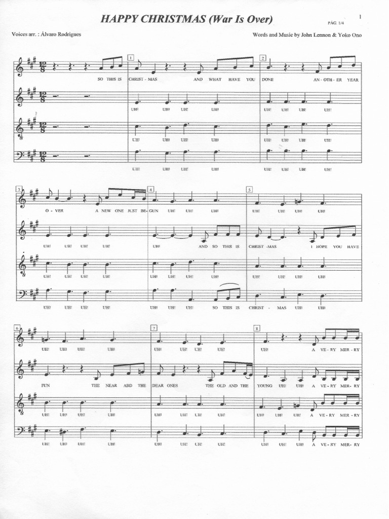 Happy Christmas - War Is Over Coral | PDF