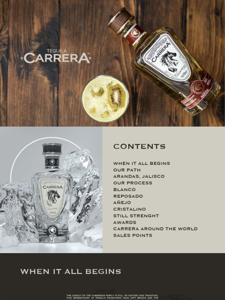 Tequila Carrera_Brochure_2023_EN_merged_compressed | PDF | Alcoholic Drinks | Fermented Drinks