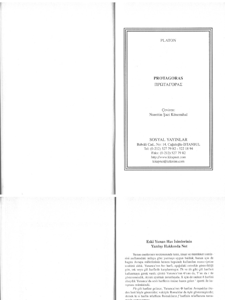 Platon - Protagoras | PDF