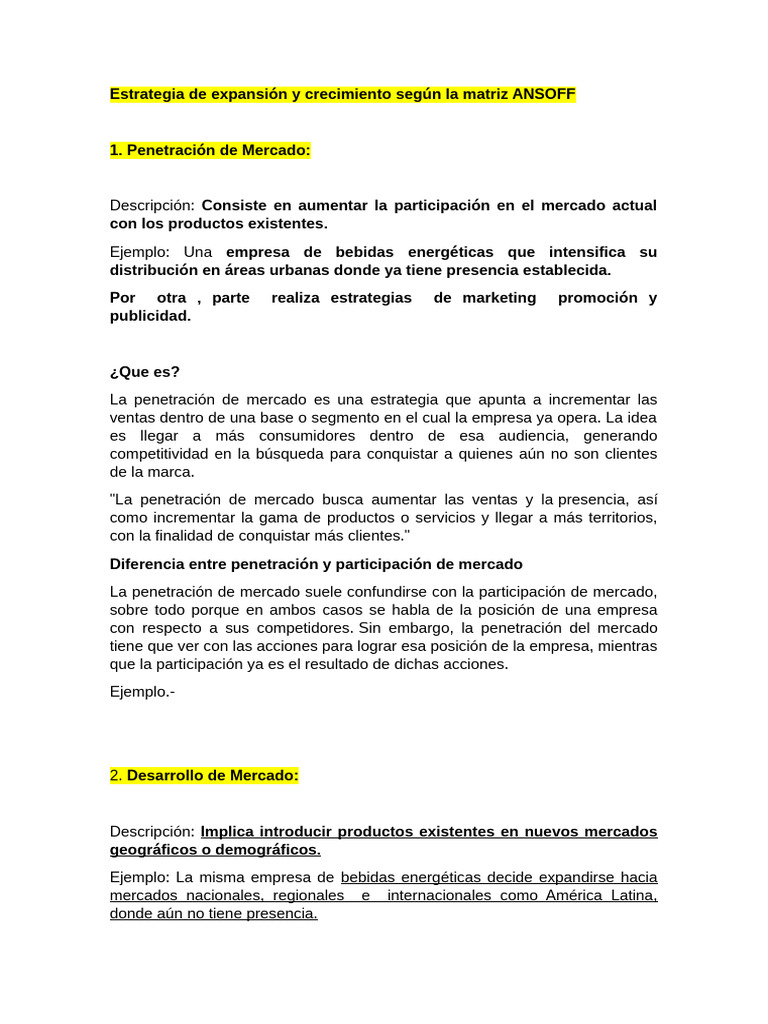 Estrategias de ANSOF Clase 08:10 | PDF | Business | Mercado (economía)