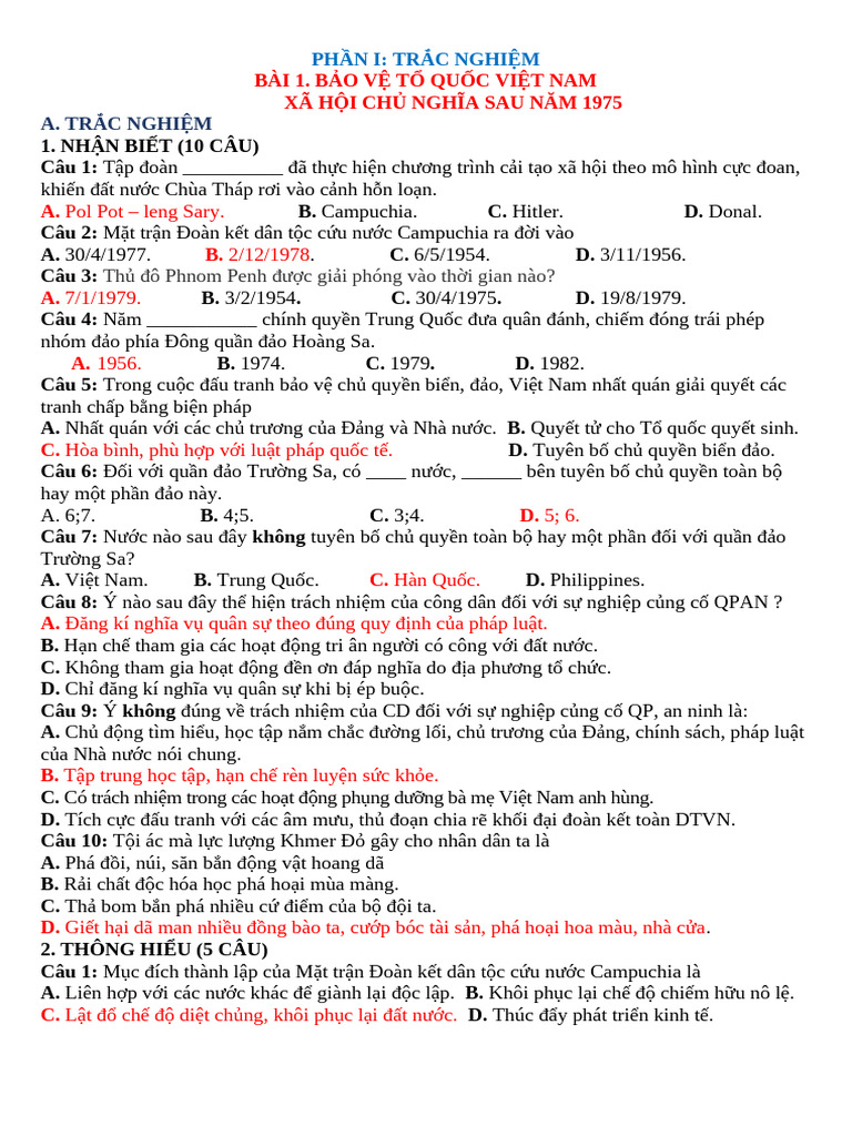 Đề Cương KT Giữa Kì QP12 | PDF