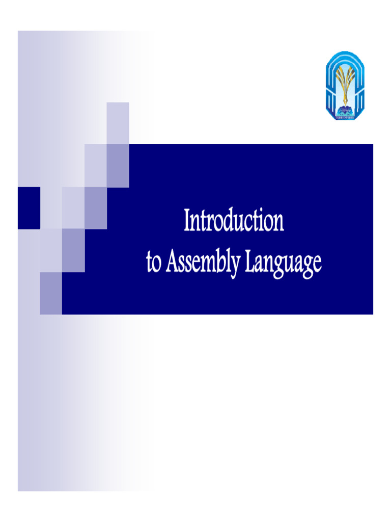 Lecture 02 Introduction To Assembly Language | PDF | Assembly Language ...
