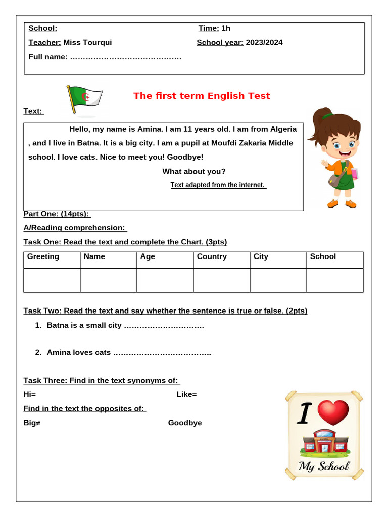 1ms Test First Term | PDF | Human Communication | Linguistics