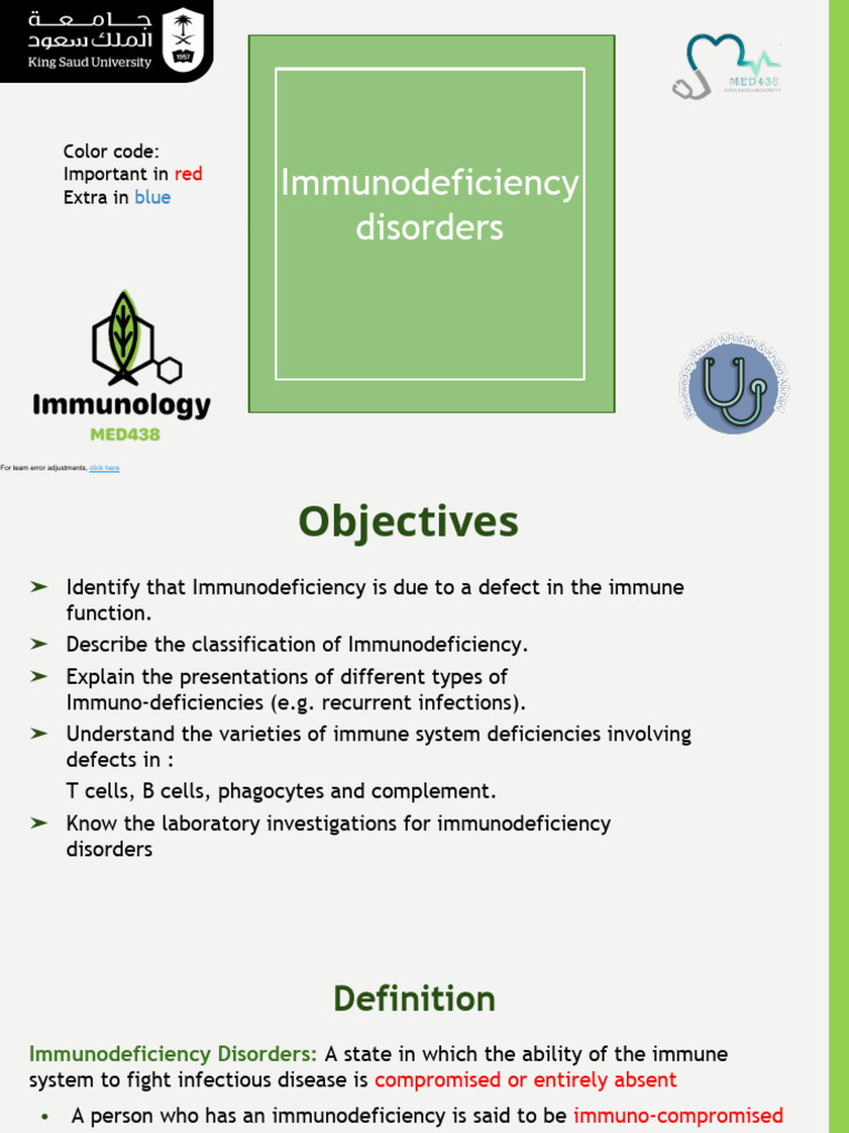 Immunodeficiency Disorders | PDF | Immunodeficiency | Immune System