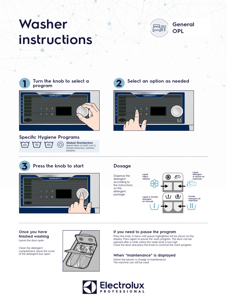 EPR Line 6000 CompassPro Washer instructions-OPL - LR | PDF | Washing ...
