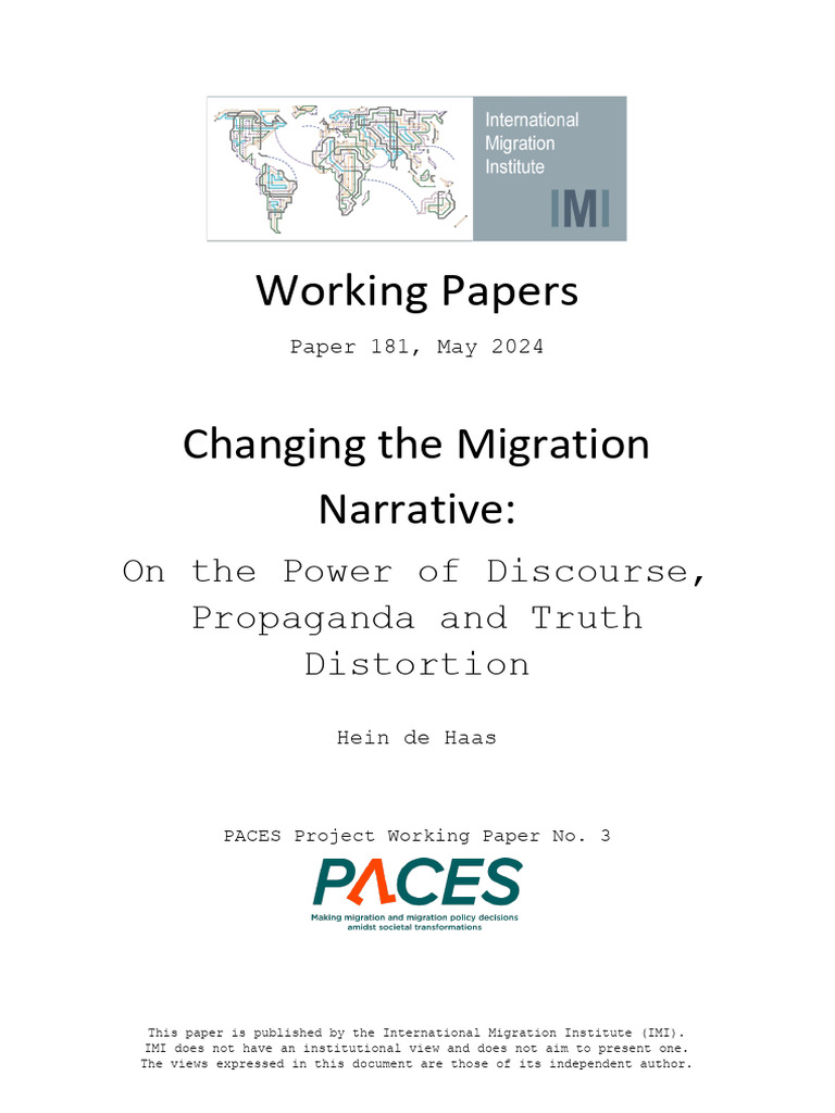 Hein de Haas (2024) - Changing The Migration Narrative | PDF ...