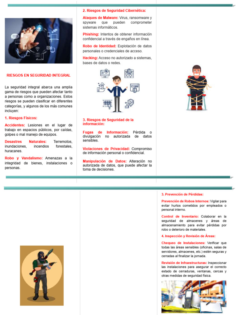 Plegable Riesgos en Seguridad Integral (Safety and Security) Pl | PDF | La seguridad informática ...