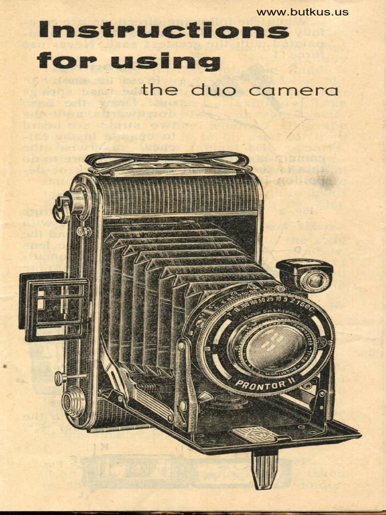 Prontor II Camera Owners Manual | PDF | Camera | Glass Applications