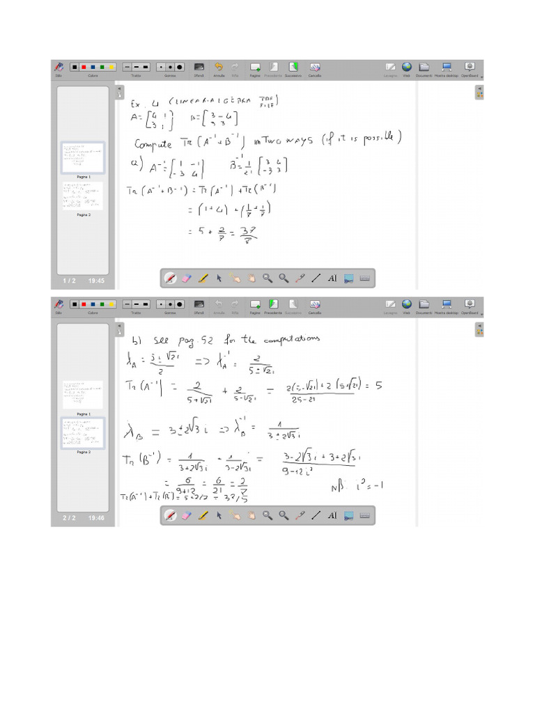 Solutions Exercise 4 pag 40 linear algebra | PDF