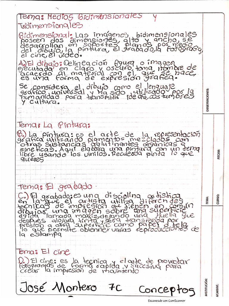 Jose Montero. 7C. Arte | PDF