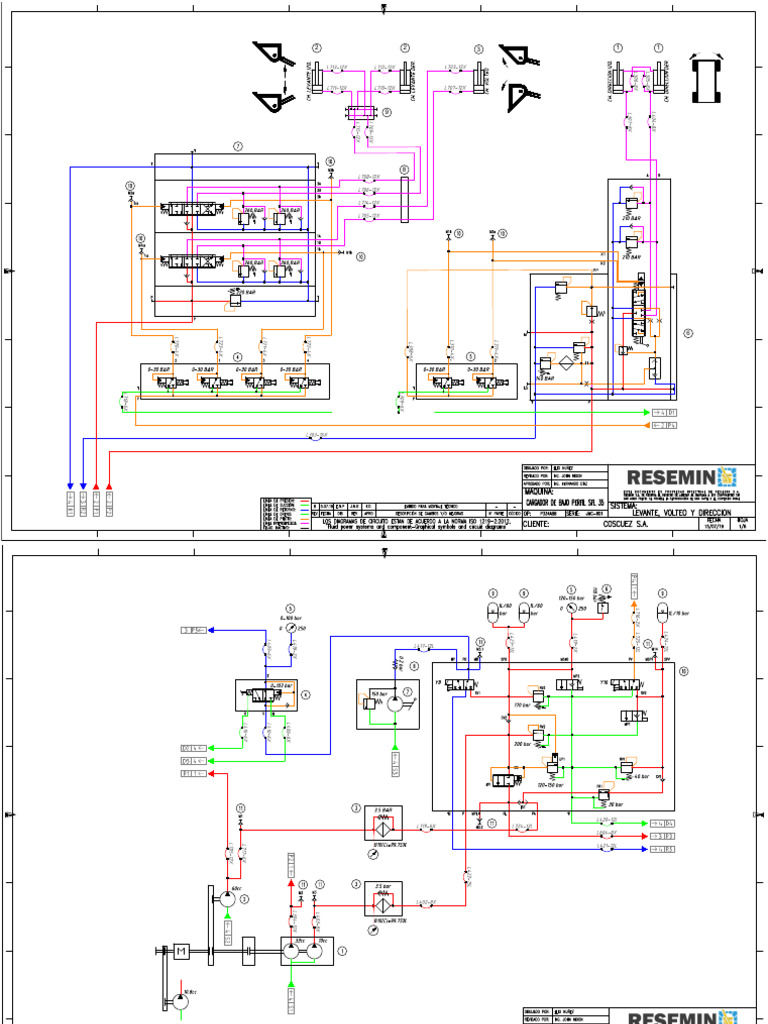 Planos Hidráulicos SFL35 - JMC-601 | PDF | Vehicles | Mechanical Engineering