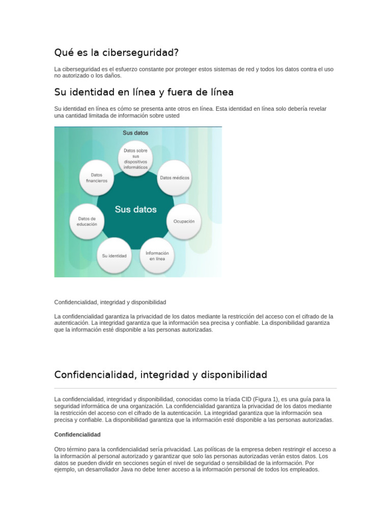 Ciberseguridad: Tríada CID y Malware | PDF | Virus de computadora ...