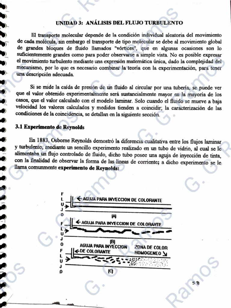 Tema 3. Análisis Del Flujo Turbulento. Marca de Agua G.R. Ramos-1 | PDF