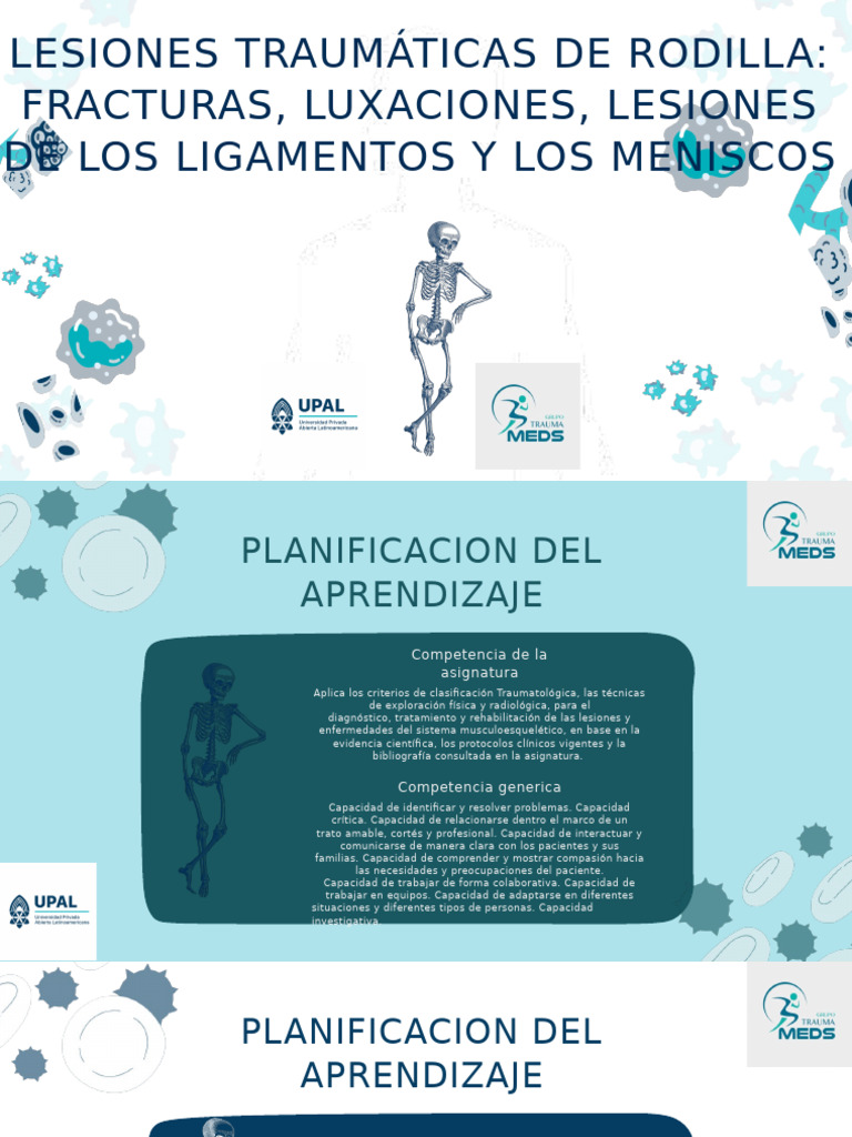 Lesiones Traumaticas de Rodilla | PDF | Rodilla | Sistema ...