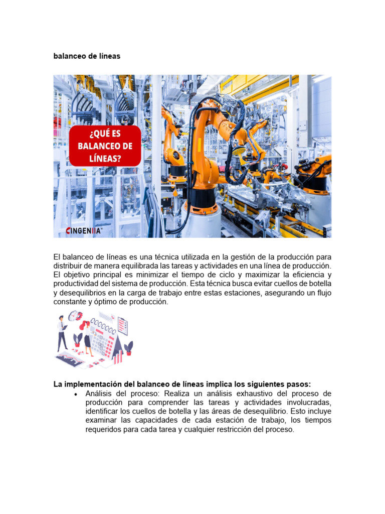 Balanceo de Líneas en Producción Eficiente | PDF | Tecnología