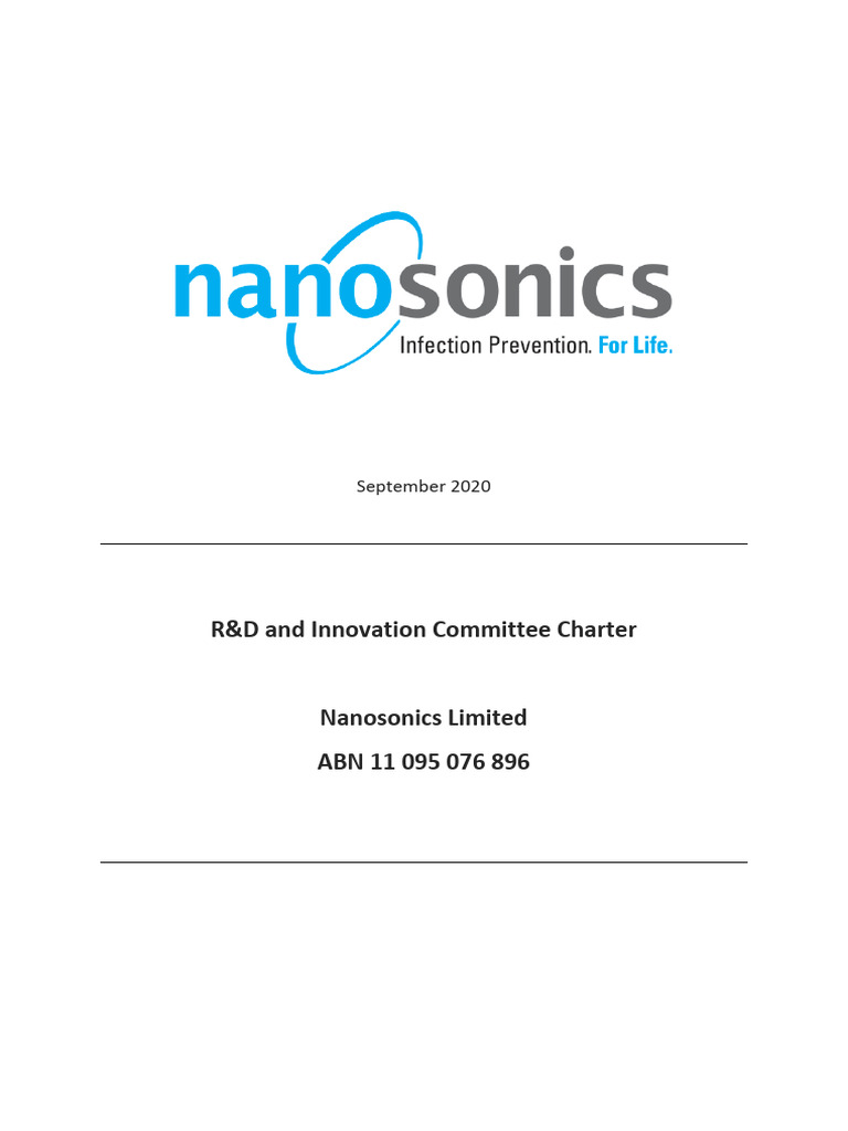 Nanosonics R&D Committee Charter 2020 | PDF | Mergers And Acquisitions ...