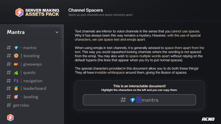 Channel Spacer Characters | PDF