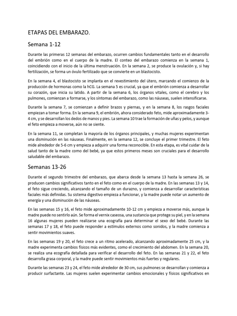 Etapas y Tipos de Embarazo Explicados | PDF | El embarazo | Feto