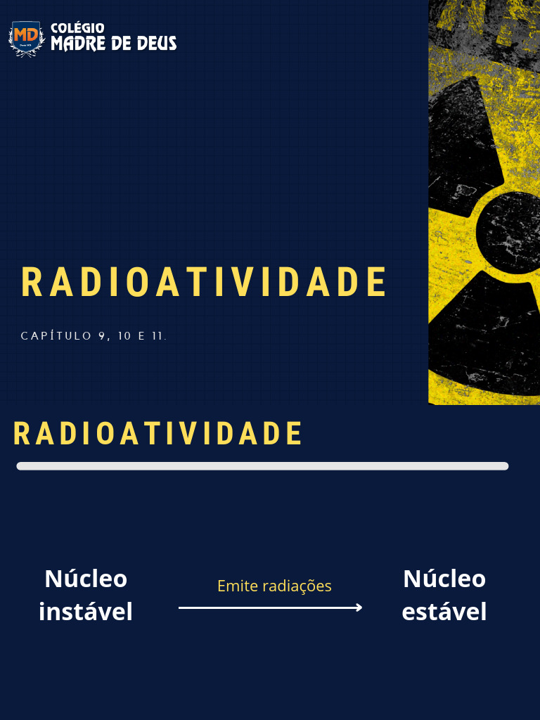 Radioatividade.pdf | PDF | Radioatividade | Núcleo atômico