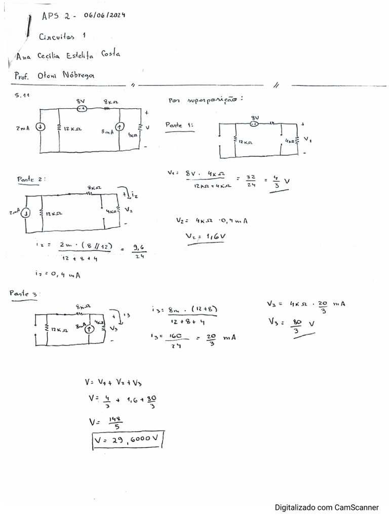 APS 2, Circuitos 1 | PDF