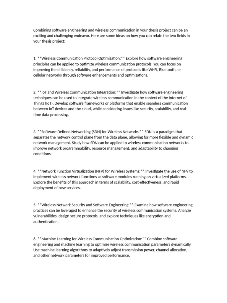 thesis idea for communication and computer engineers | PDF | Computer Network | Internet Of Things