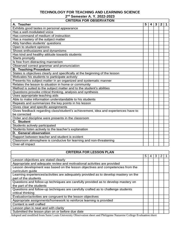 demo rubrics | PDF | Lesson Plan | Teachers