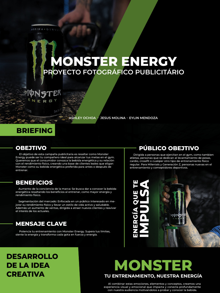 Monster Energy: Impulsa tu Entrenamiento | PDF