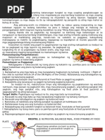 Module 4 (Pinggang Pinoy - Healthy Food Plate For Filipinos) | PDF