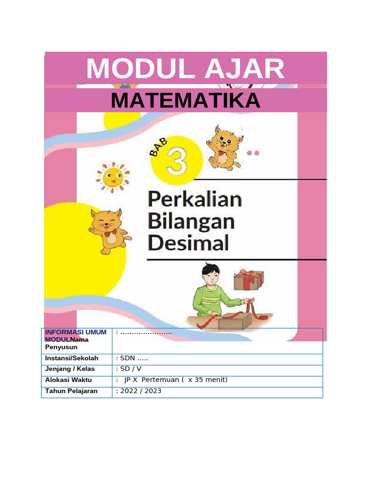 Modul Ajar Matematika | PDF | Metode & Bahan Ajar | Komputer