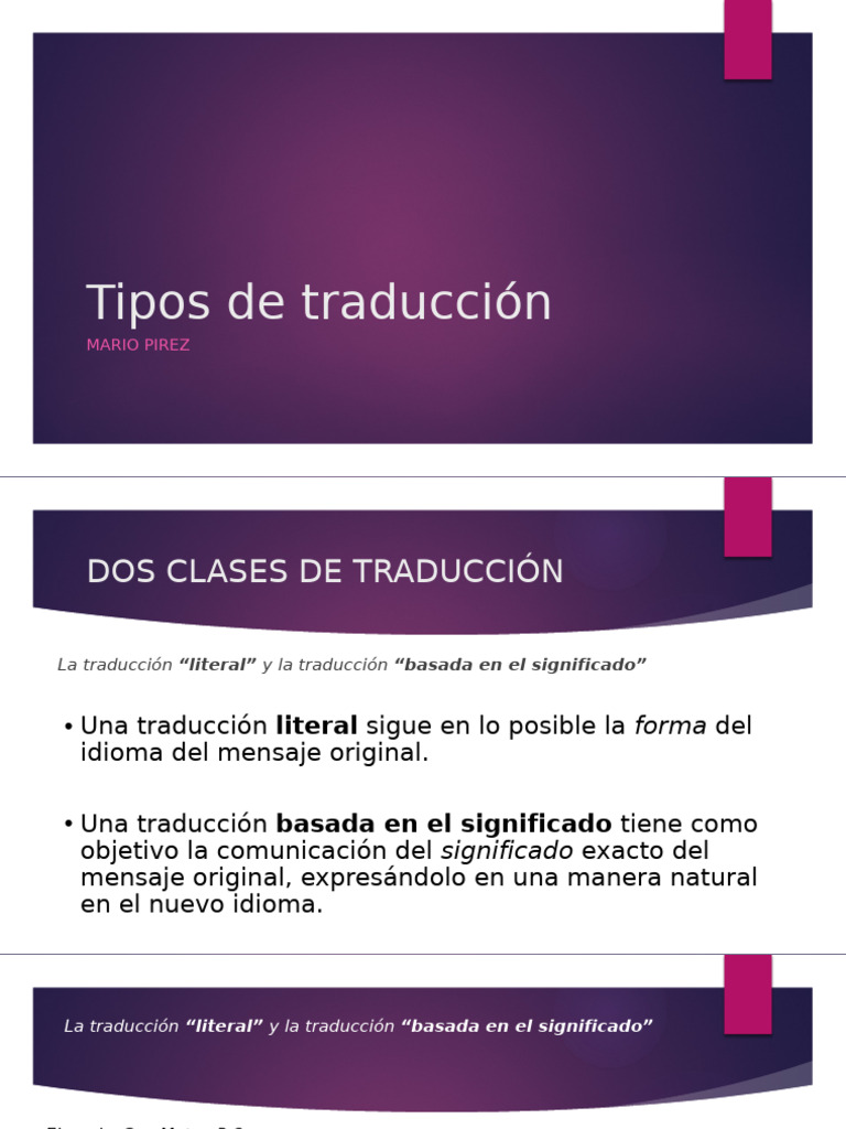 Tipos de Traducción Rogelio | PDF | Traducciones