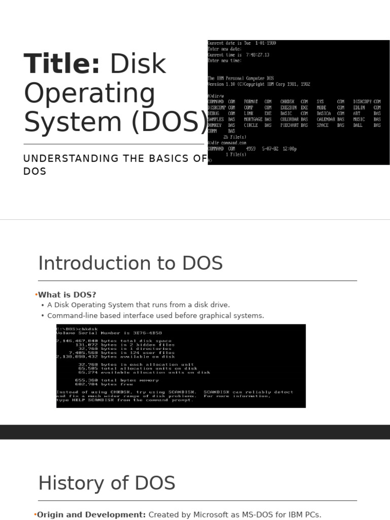 Disk Operating System DOS | PDF