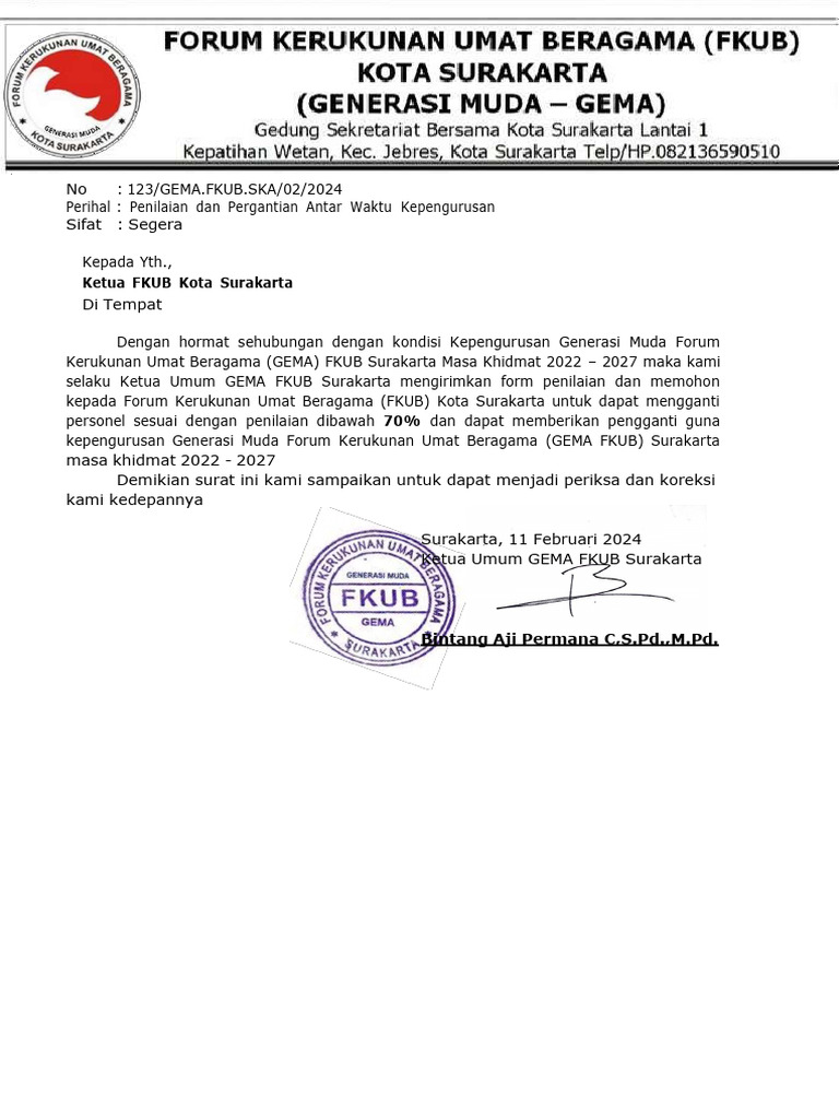 Surat Penilaian dan PAW | PDF