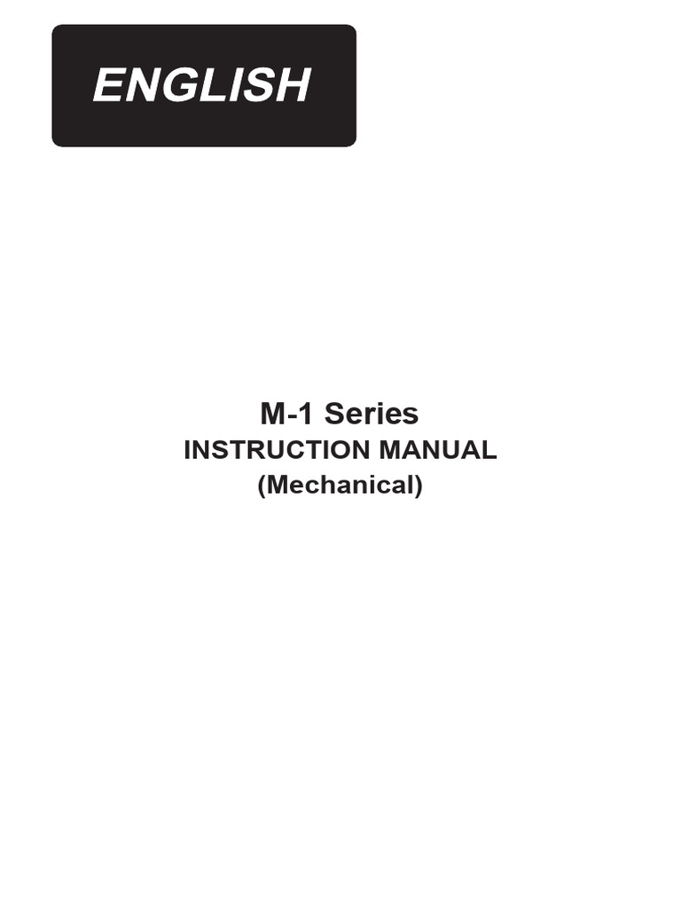 M1-manual-mechanical | PDF | Sewing Machine | Mechanical Engineering
