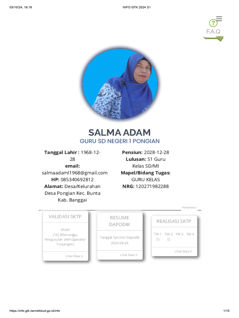 Info GTK 2024 Salma Adam | PDF