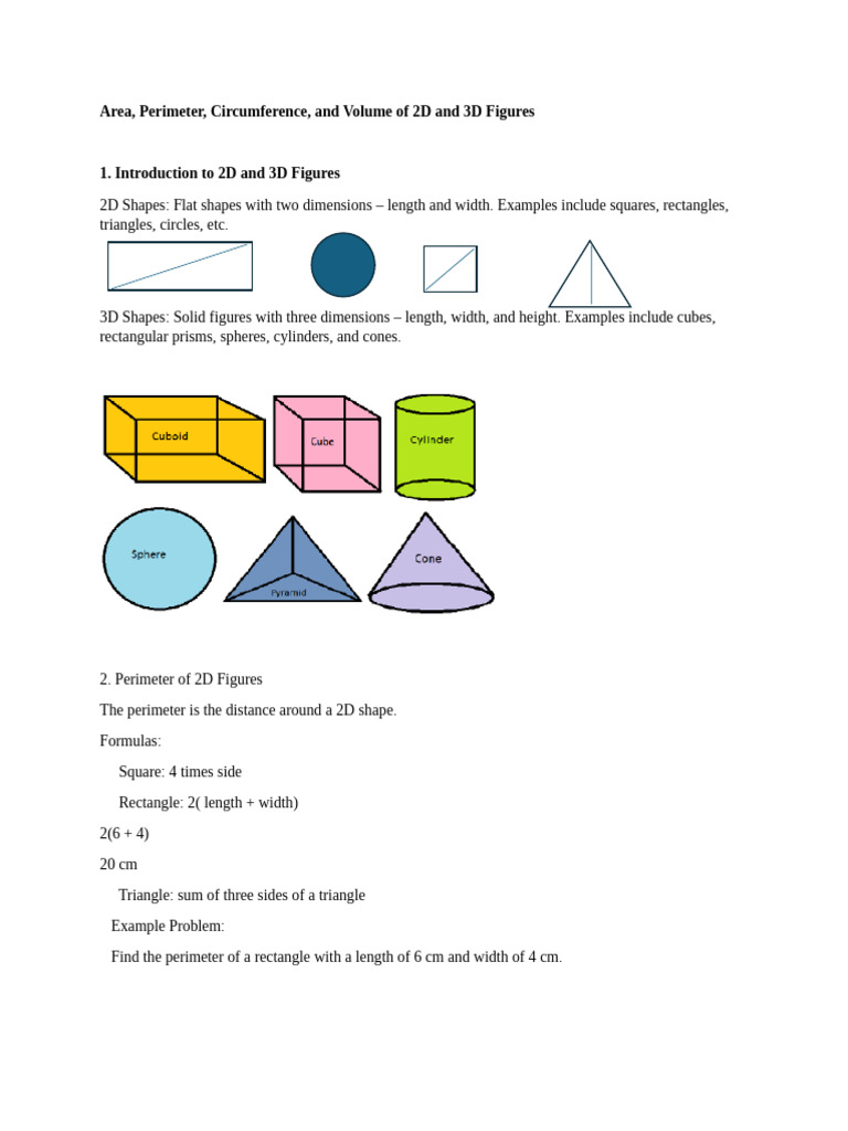 geometry | PDF | Area | Length