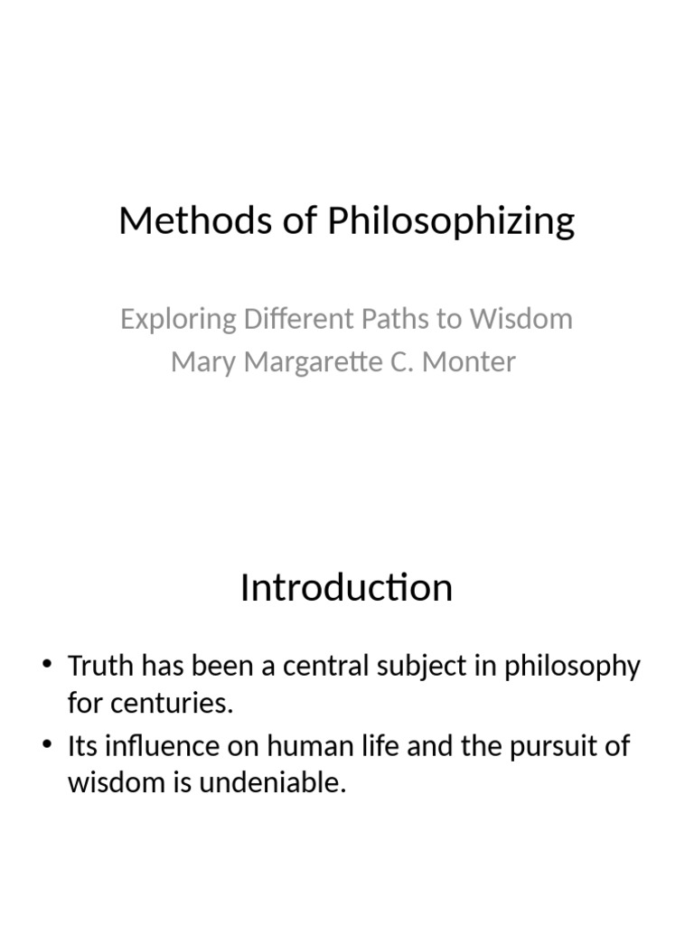 Methods of Philosophizing Presentation | PDF | Self-Improvement ...