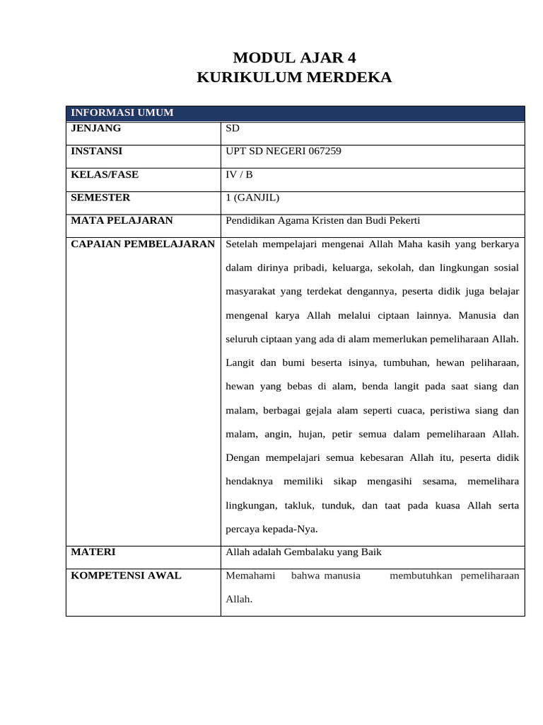 Modul Ajar 4 | PDF | Karier & Perkembangan