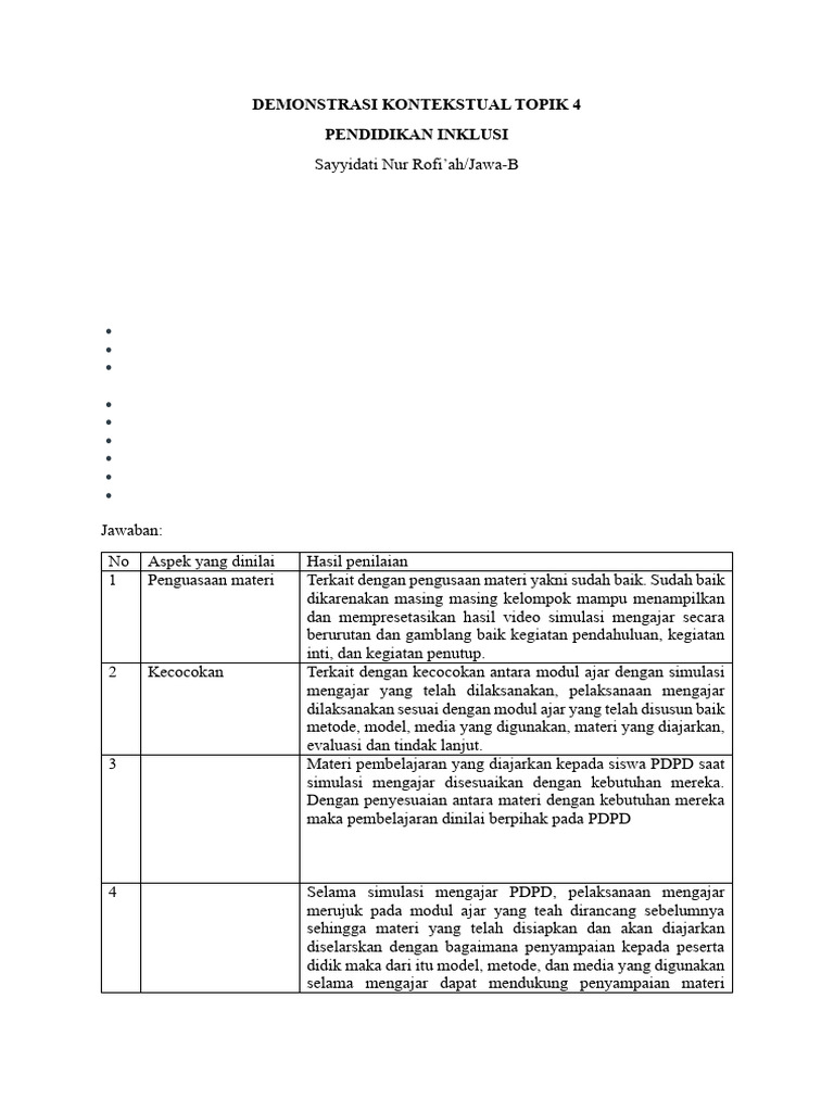 Demonstrasi Kontekstual Topik 4 | PDF