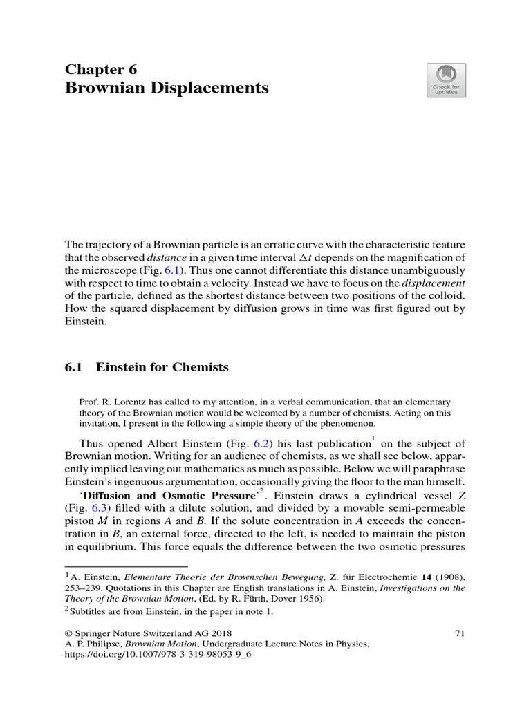 4_BROWNIAN MOTION | PDF | Diffusion | Brownian Motion