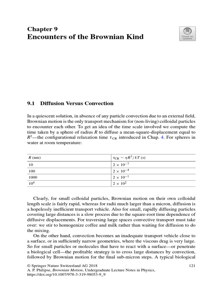 Brownian Motion and Colloidal Transport | PDF | Brownian Motion | Diffusion