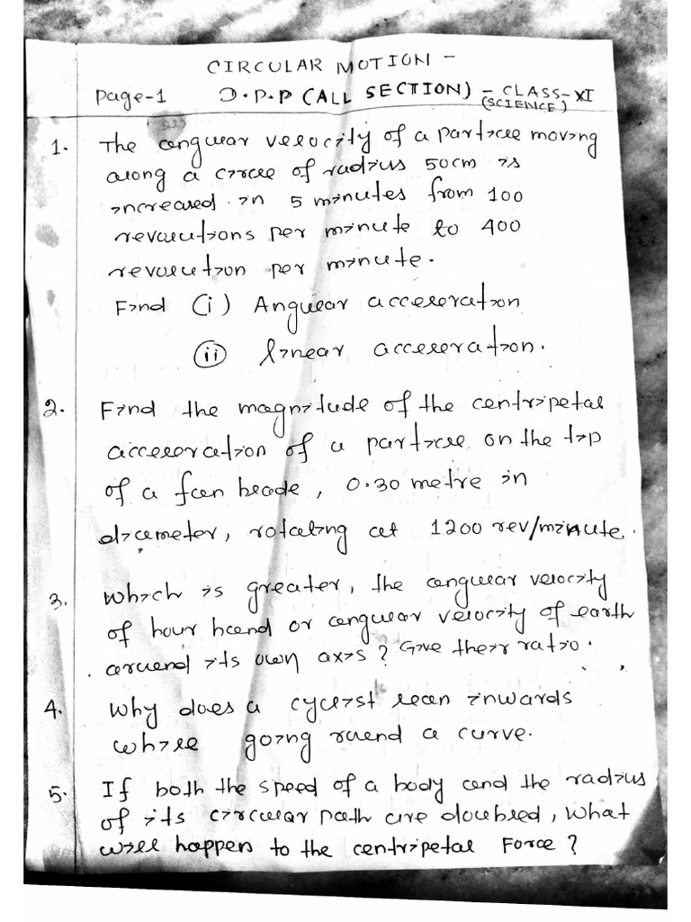 PHYSICS ASSIGNMENT -XI part 2 | PDF