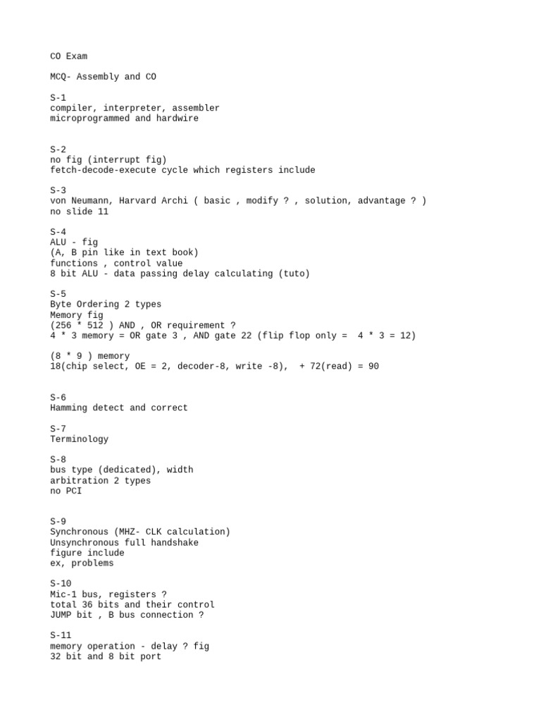 CO Exam | PDF | Computers