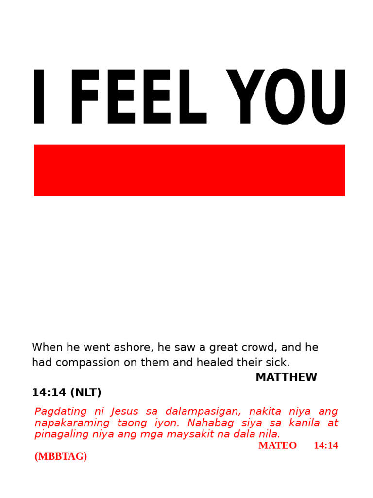 I Feel You | PDF | Religious Belief And Doctrine | Apocalypticists