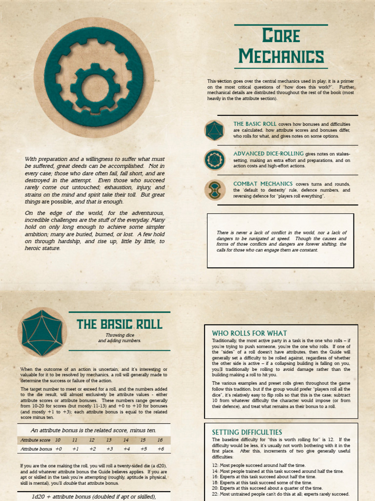 Core Mechanics of Dice Rolling 5E | PDF | Military