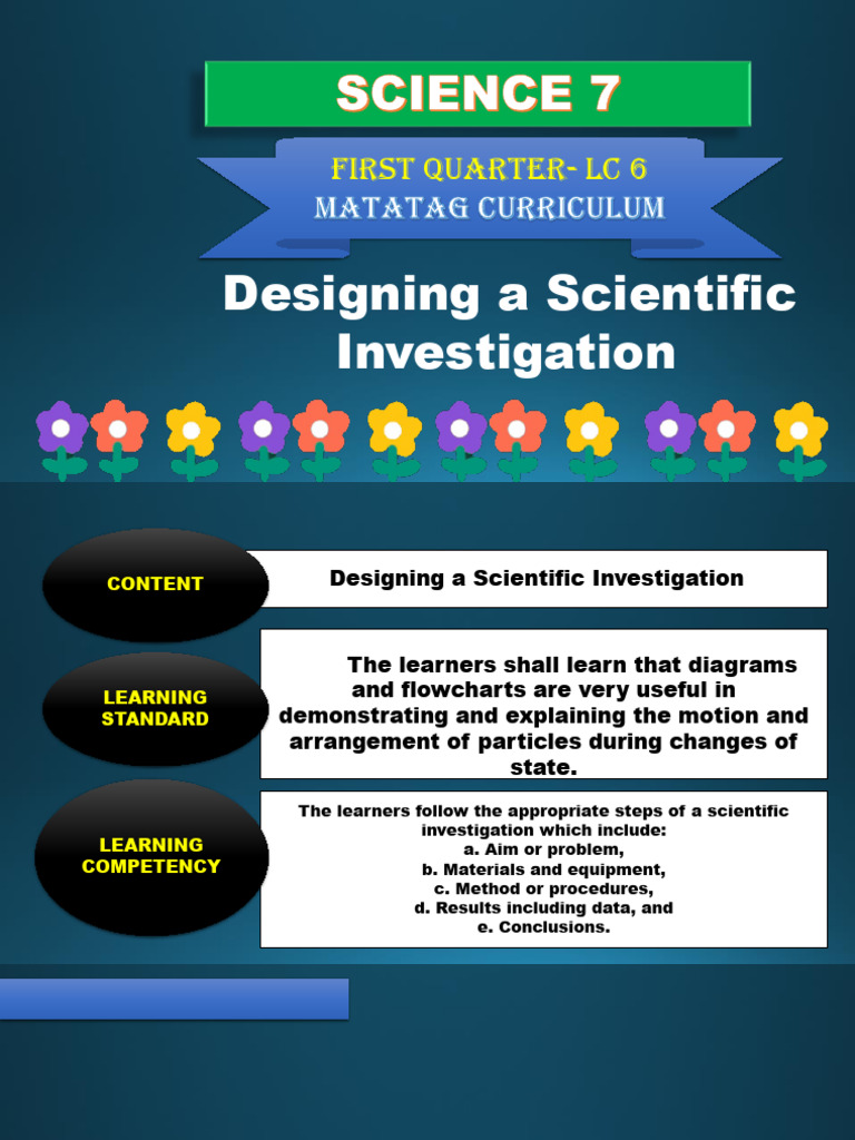 Q1 LC6 Designing a Scientific Investigation | PDF | Experiment ...