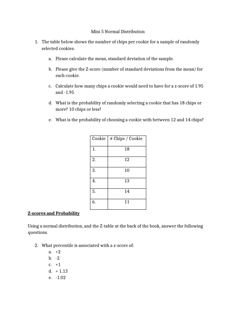 Normal Distribution Analysis and Z-Scores | PDF | Mode (Statistics ...