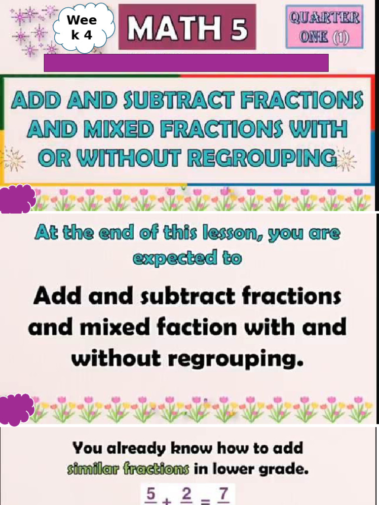 Q1-Math5-Add and Subtract Fractions | PDF