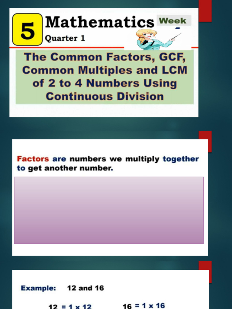 Q1-Math5-Gcf and LCM | PDF